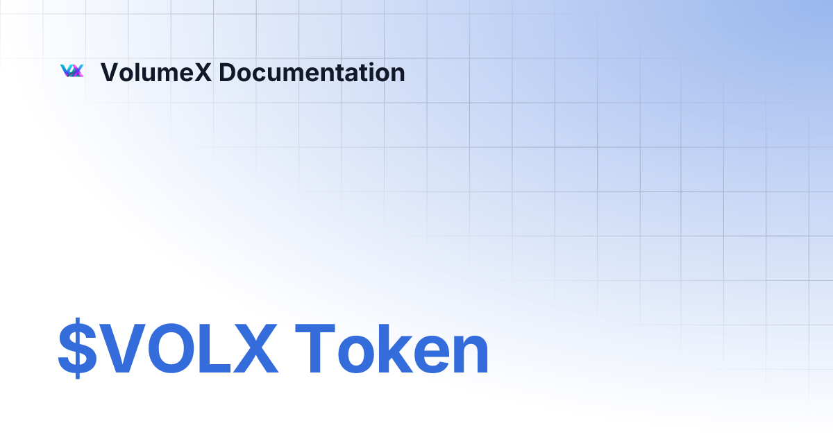 $VOLX Token | VolumeX Documentation